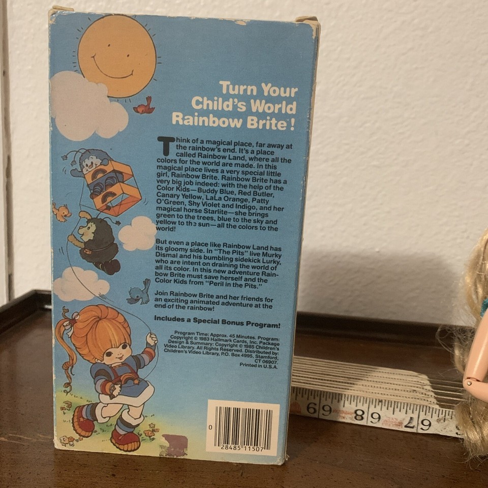 Rainbow Brite (VHS, 1985) Peril in the Pits - Animated Rare Sleeve ...
