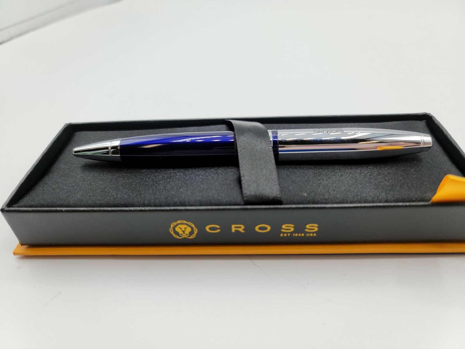 Cross Ball Point Pen | Stylo Bille | Chrome & Bleu| Cross AT0112-3 w ...