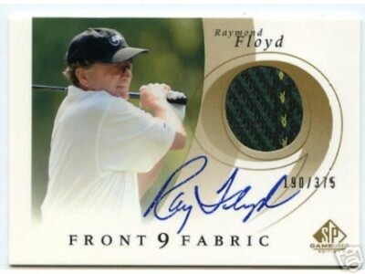 Raymond Floyd signed autograph 2002 SP Front 9 Fabric worn shirt patch ...
