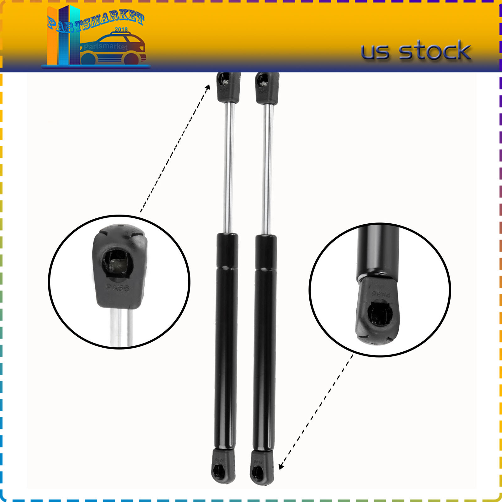 1 Pair Rear Trunk Lift Supports Spring Rod Arm Shocks For 2005-2011 ...
