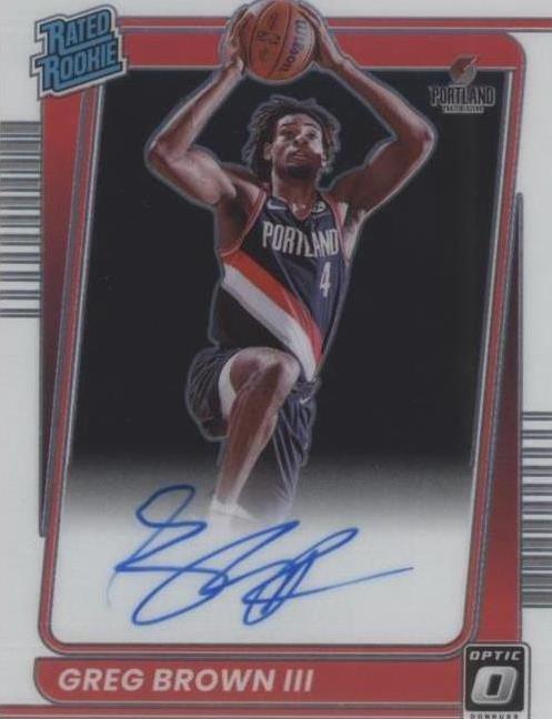 2021-22 Panini Donruss Optic - Rated Rookie Greg Brown III #195 ...