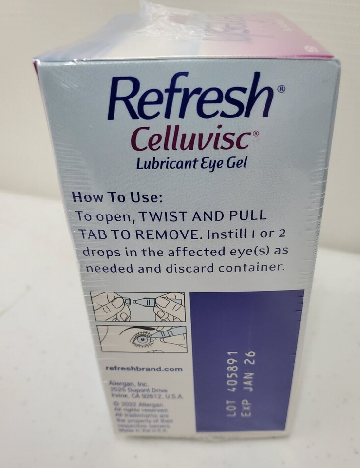 Refresh Celluvisc Lubricant Eye Drops - 0.3 fl oz - 30ct - EXP 08/25 ...