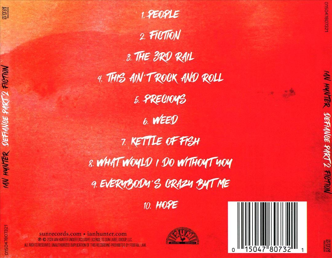 IAN HUNTER DEFIANCE, PT. 2: FICTION NEW CD 15047807321| eBay