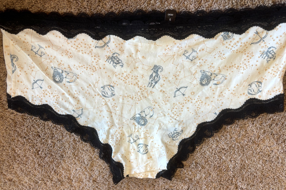 Torrid Panty Lot 2 Pair Cheeky Teal Horoscope Lace Plus Size 6 6X NEW ...