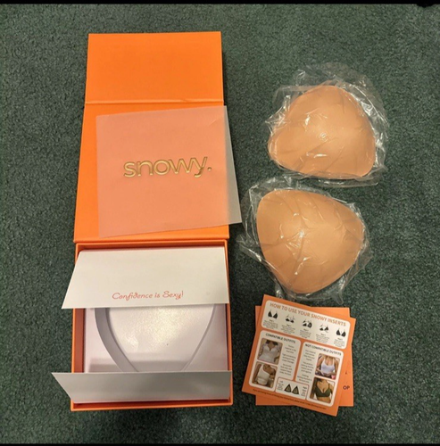 Snowy Sticky Bra Inserts Beige Size E- 1 Pair Double Sided 2 Cup Sizes ...