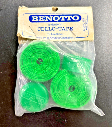 NOS Benotto Handlebar Tape Green Smooth Cello Vintage Bicycle Original ...