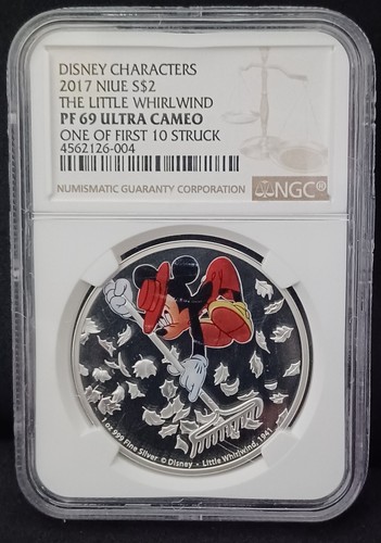 2017 Mickey Mouse Little Whirlwind 1oz Silver Coin PF69 NGC 1 Of First ...