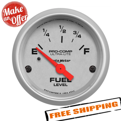 Auto Meter 4314 2-1/16" Ultra-Lite Electric Fuel Level Gauge | eBay