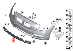 Genuine BMW F20 F21 3DR 5DR Front Bumper Air Inlet Center Grille OEM ...