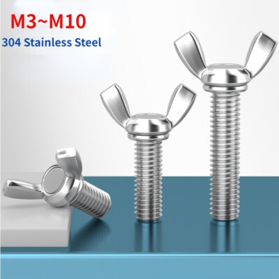 Butterfly Wing Screws Thumb Screws M3 ~ M12 Wing Bolts 304 Stainless ...