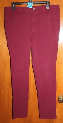 AMERICAN EAGLE Ladies' Sz 14 Super Stretch JEGGING (maroon; 28" inseam ...