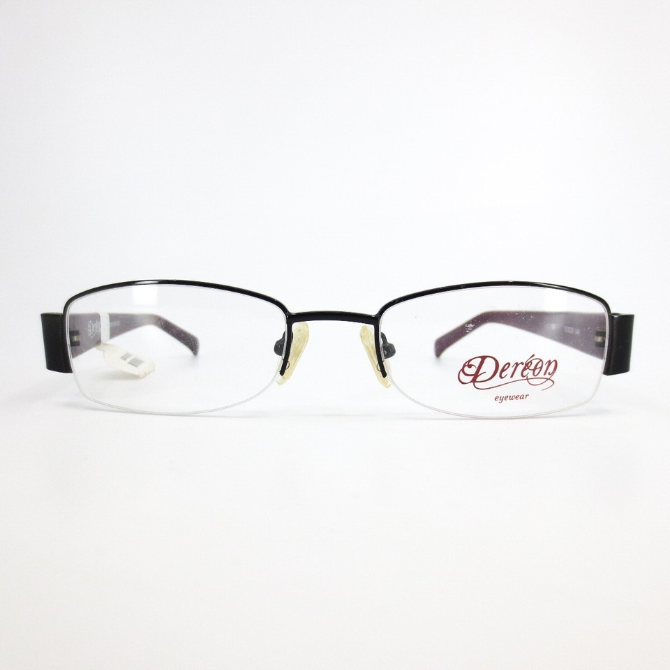 Dereon Eyewear DOV509 001 Black Rectangular Half Rim Eyeglasses Frame ...