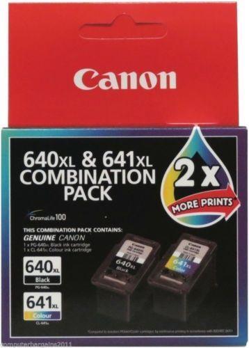 2 CANON GENUINE PG640XL CL641XL 640 641 INK MG2160/MG3160/MG4160/MX516 ...
