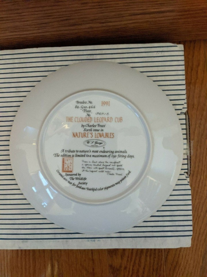 Collector Plate by Charles Frace Nature's Lovables - The Clouded ...