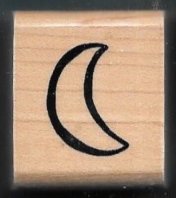 CRESCENT MOON SPACE LUNAR PHASE NIGHT SKY Landscape CTMH wood NEW ...