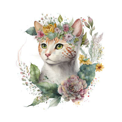 Autoaufkleber Sticker Blumen Katze Aufkleber 9X9 cm | eBay.de