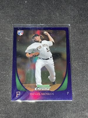2011 Bowman Draft Chrome Retail Purple Refractor Daniel Moskos #64 ...