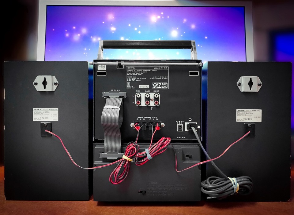 SONY MINI TOWER 🌈RaRe🌈 Stereo HiFi System CD Cassette Turntable Boombox ...