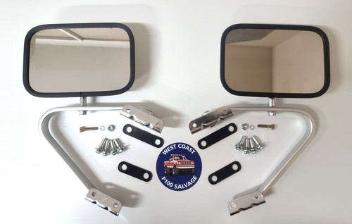 FORD F100 73-80 CHROME METAL MIRRORS F250 F350 | eBay Australia