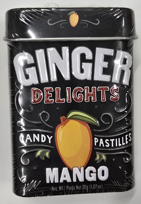 Ginger Delights Mango Mints (4) Pack Candy & Nostalgic Tins Free ...