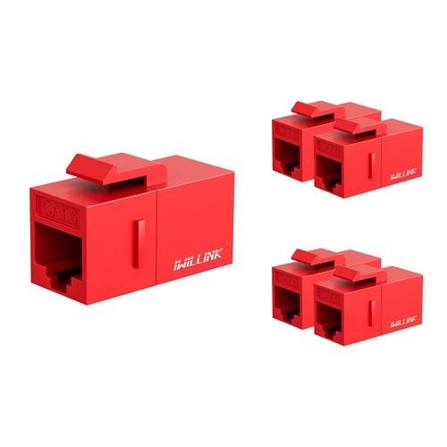 RJ45 Cat6 Keystone Coupler 5-Pack Female To Female UTP Insert Red | eBay