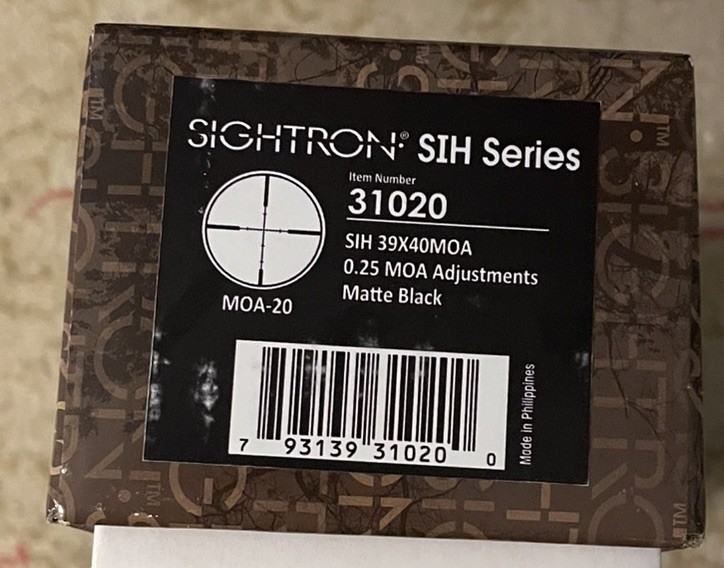 Sightron SIH 39x40MOA Matte Black 31020 New Open Box | eBay