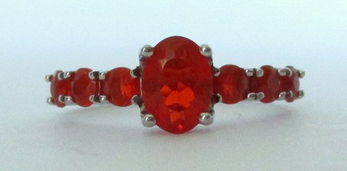 Vintage Sterling Silver Orange Stone Ring 925 UTC Size 7 | eBay