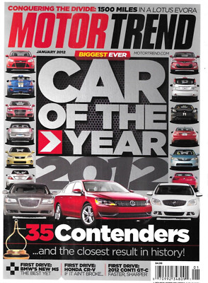 Motor Trend Auto Magazine Car of the Year BMW M5 Honda CR-V Conti GT-C ...