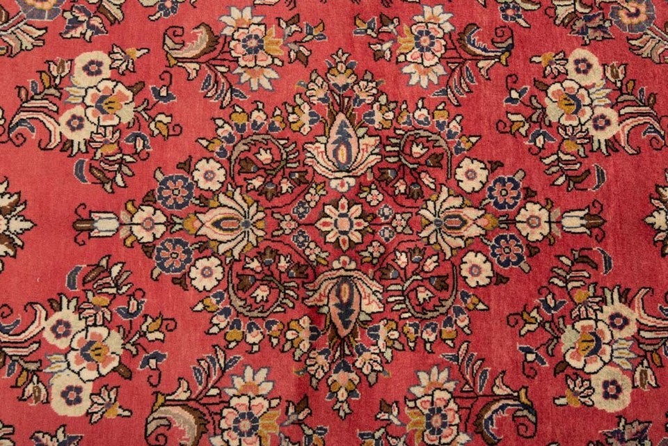 Sarough Hand-Knotted 198x135 cm-Fine, Oriental, Carpet, Rug, Red | eBay