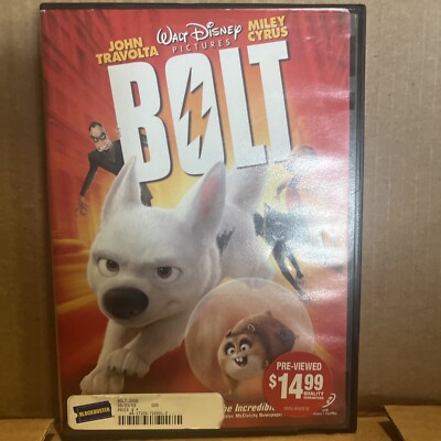 Bolt DVD MOVIE ANIMATED CARTTON John Travolta, Miley Cyrus, Susie ...