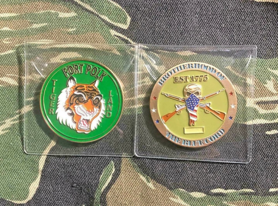 US ARMY FORT POLK TIGER LAND CHALLENGE COIN TIGERLAND...ONE OF A KIND ...