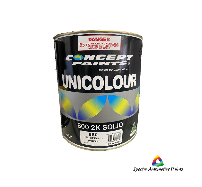 Concept Paints Unicolour 660 2K HS Special White 4lt 2:1. Automotive ...