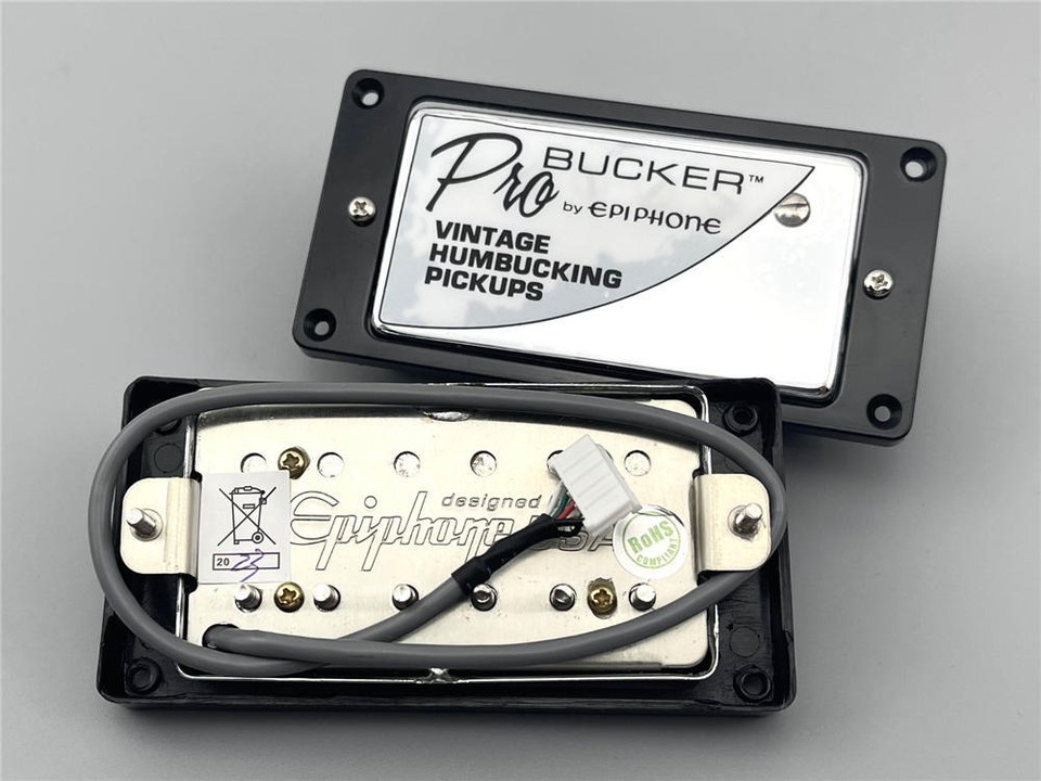 Epiphone ProBucker Humbucker Alnico 5 Chrome Pickup Set for LP&SG 5 ...