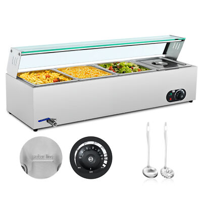 4-Pan Commercial Electric Food Warmer Buffet Bain Marie Countertop ...