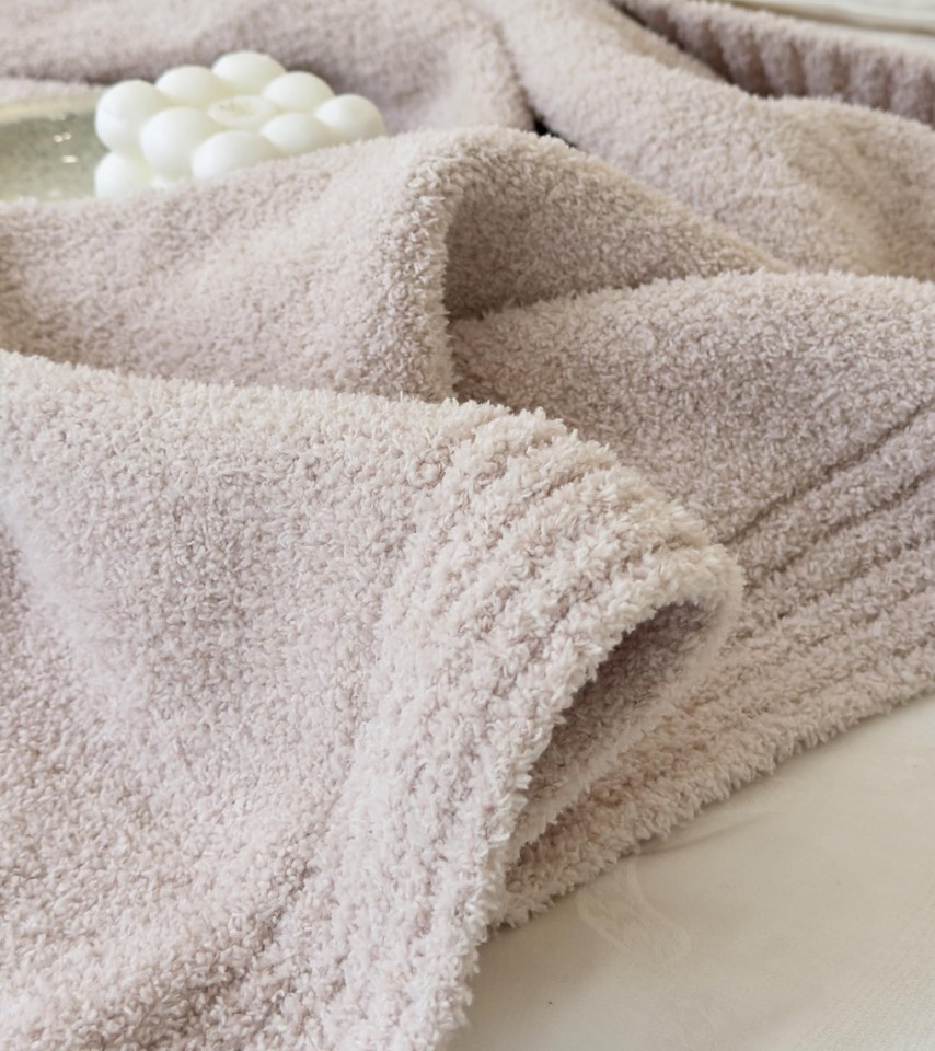 Ultra-Soft Solid Color Fluffy Microfiber Knitted Throw Blanket Super ...