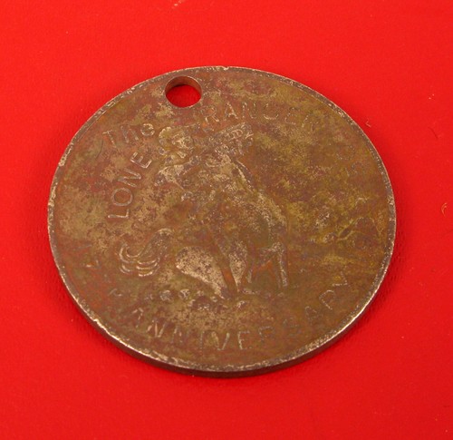 ANTIQUE LONE RANGER ANNIVERSARY LUCKY PIECE TOKEN COIN MEDAL PENDANT ...