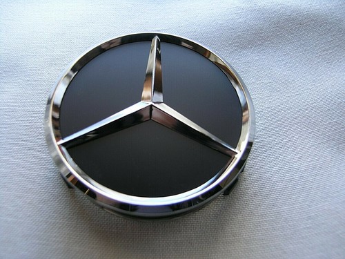 Mercedes Replacement Hub Caps Wheels Silver Black 3" Felgendeckel ...