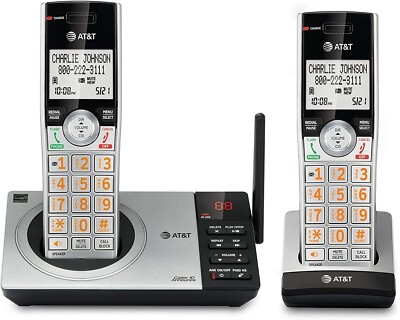 AT&T Expandable Cordless Phone Answering System Call Block 2 Handsets ...