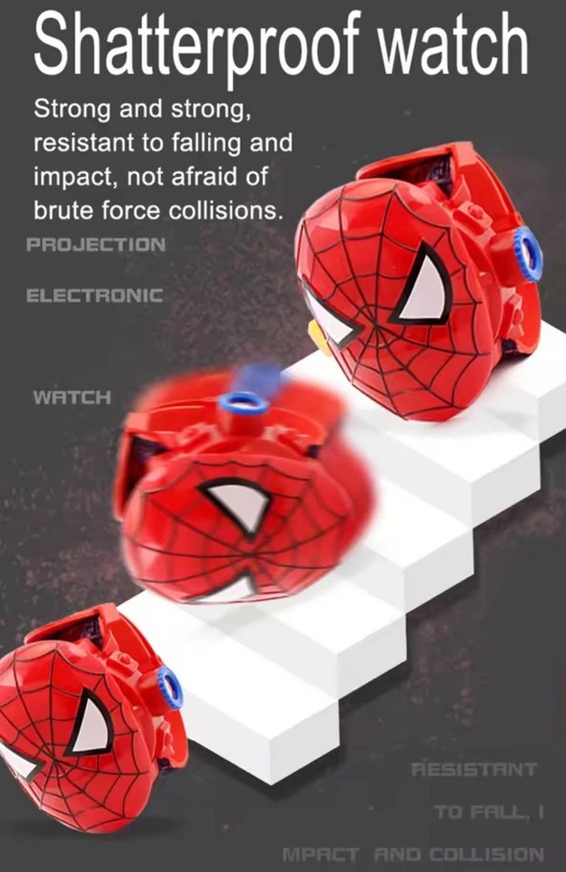 Disney Spider-Man Projector Watch For Ages 3-7 Years Old Flip Top ...