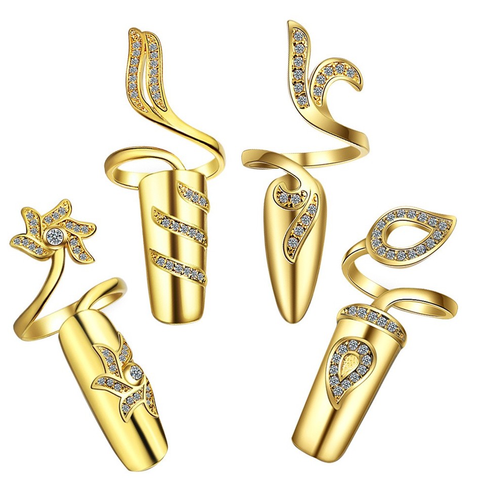 4 Pcs Nail Set Finger Jewelry for Women | eBay UK