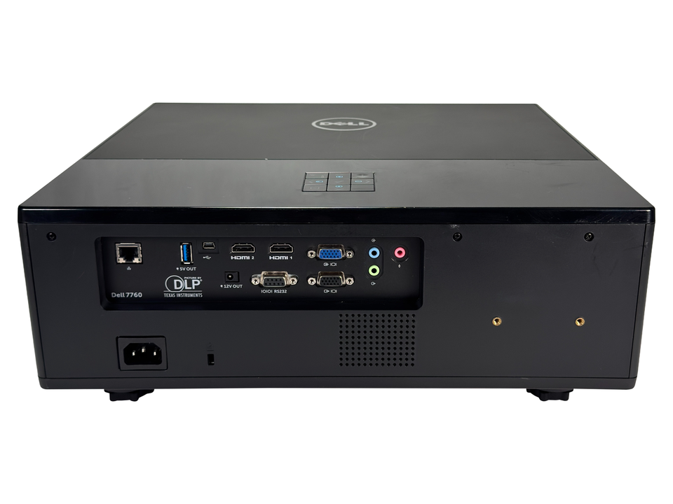 Dell 7760 DLP Projector Laser Phosphor 5400 Lumens PC 3D Ready 20W ...