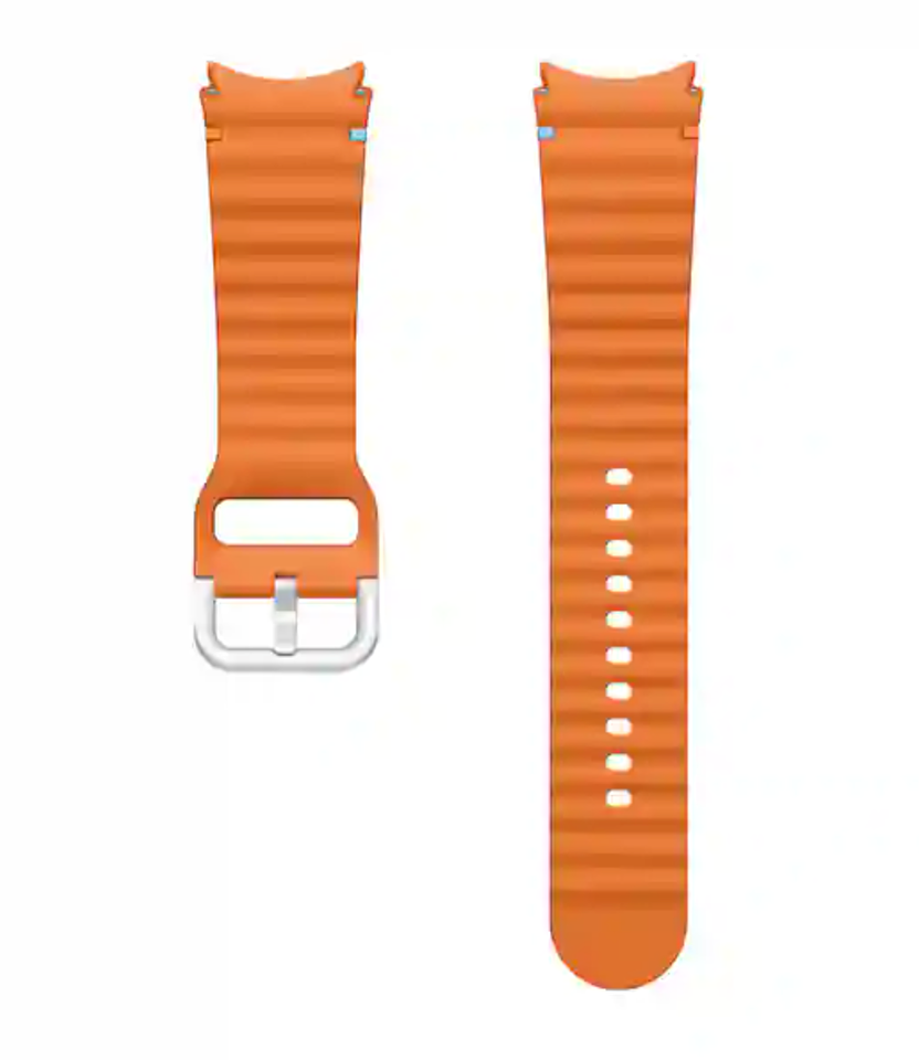 Genuine Samsung Galaxy Watch 7 Sport Band - Ribbed - Black/Silver ...