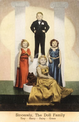 Harry Earles The Doll Family Vaudeville Little People Photo Postcard ...