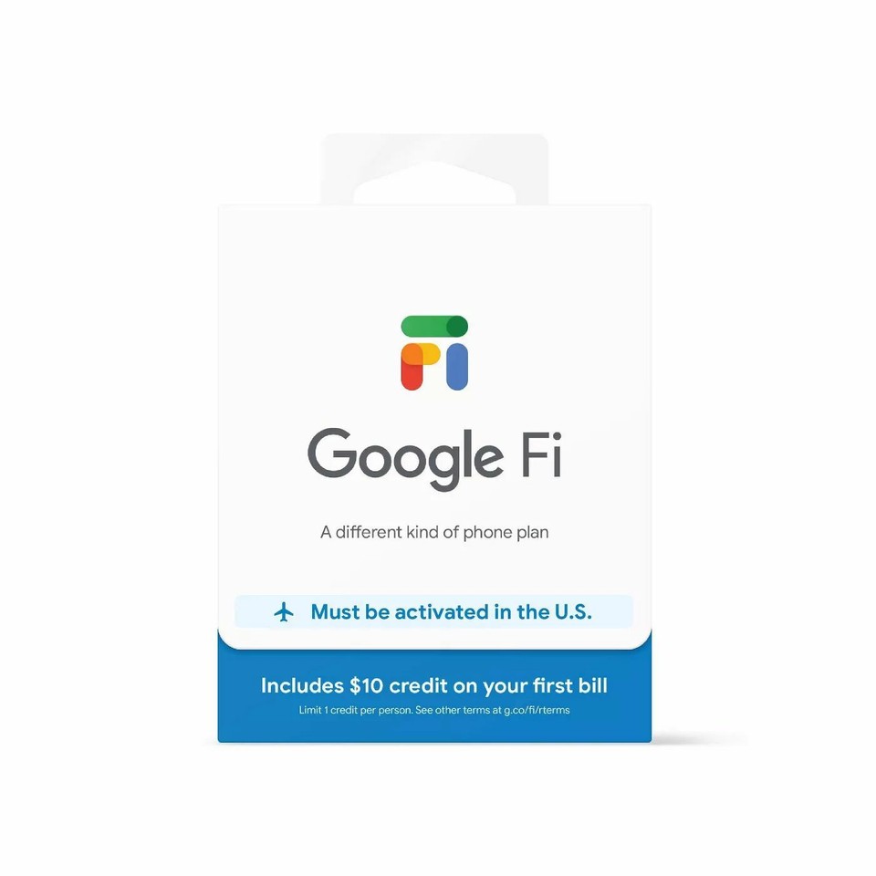 Google Fi Talk Text Data Fi SIM Card $20 credit code sent upon purchase ...