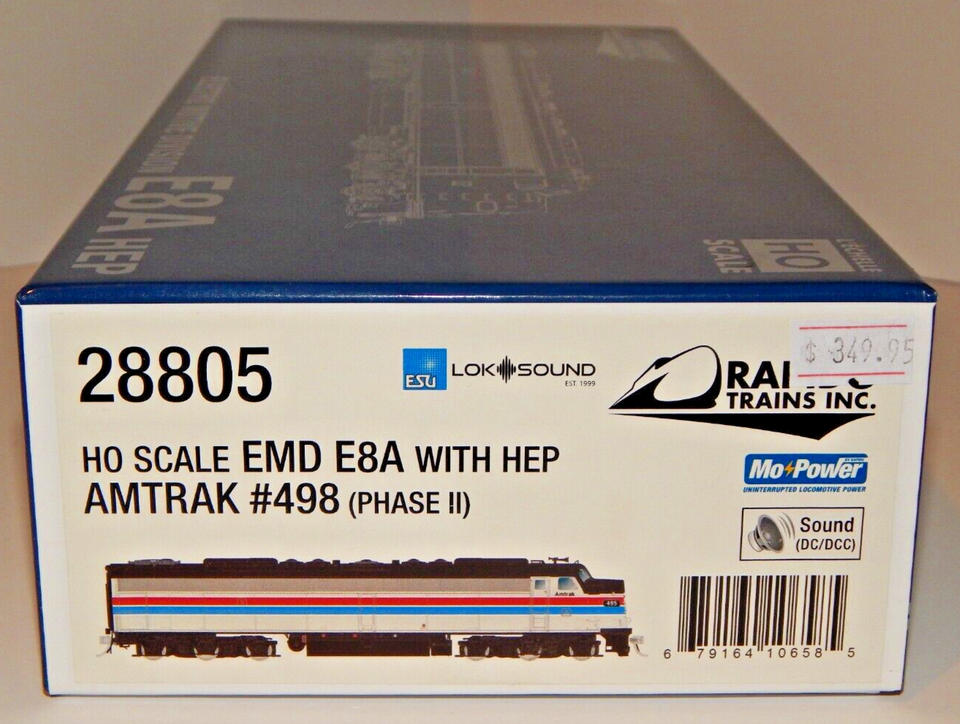 Rapido Trains HO #28805 Amtrak EMD E8A w/HEP DCC/Sound RTR #498 Phase II NEW | eBay