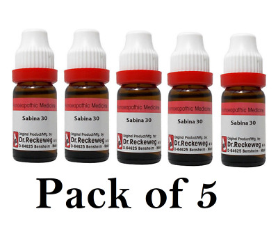 5X Dr Reckeweg Sabina 30 CH Dilution (11ml Each) | eBay
