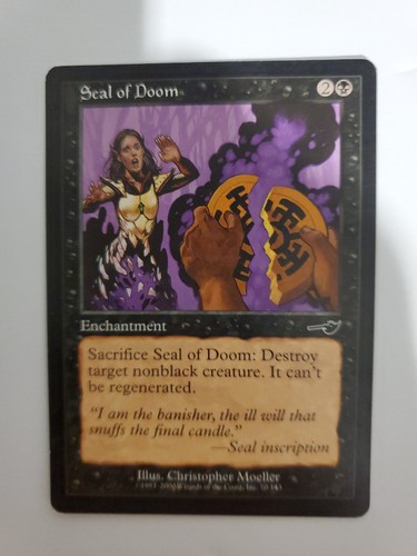 MTG Magic The Gathering Card Seal of Doom Enchantment Black Nemesis | eBay