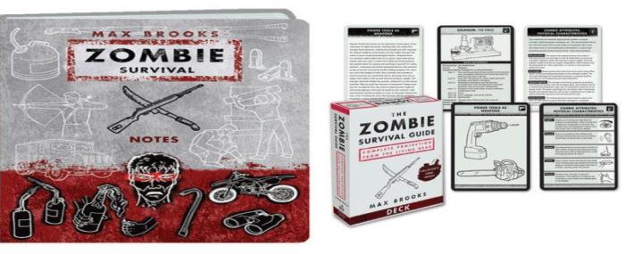 Gift Zombie Bundle Survival Guide Flashcards &Mini Journal Diary ...