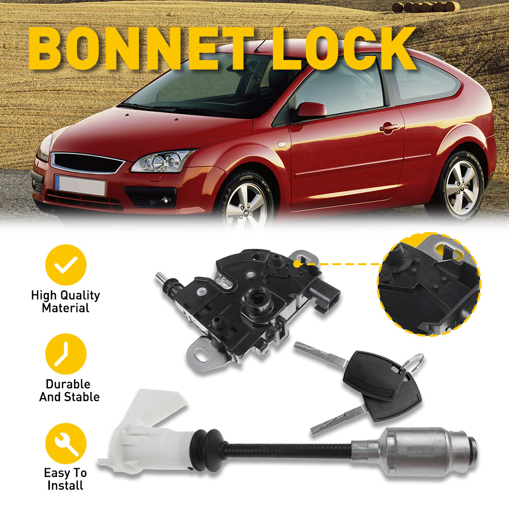 Bonnet Release Lock Latch 1343577 For Ford Focus Mk2 Repair Set Kit ...