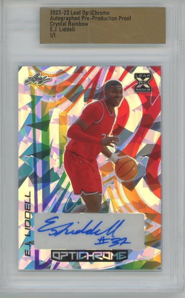 2022 Leaf OptiChrome Proof Crystal Rainbow E.J. Liddell 1/1 RC Auto ...